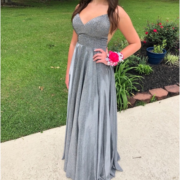 Dresses | Formal Silver Gown | Poshmark